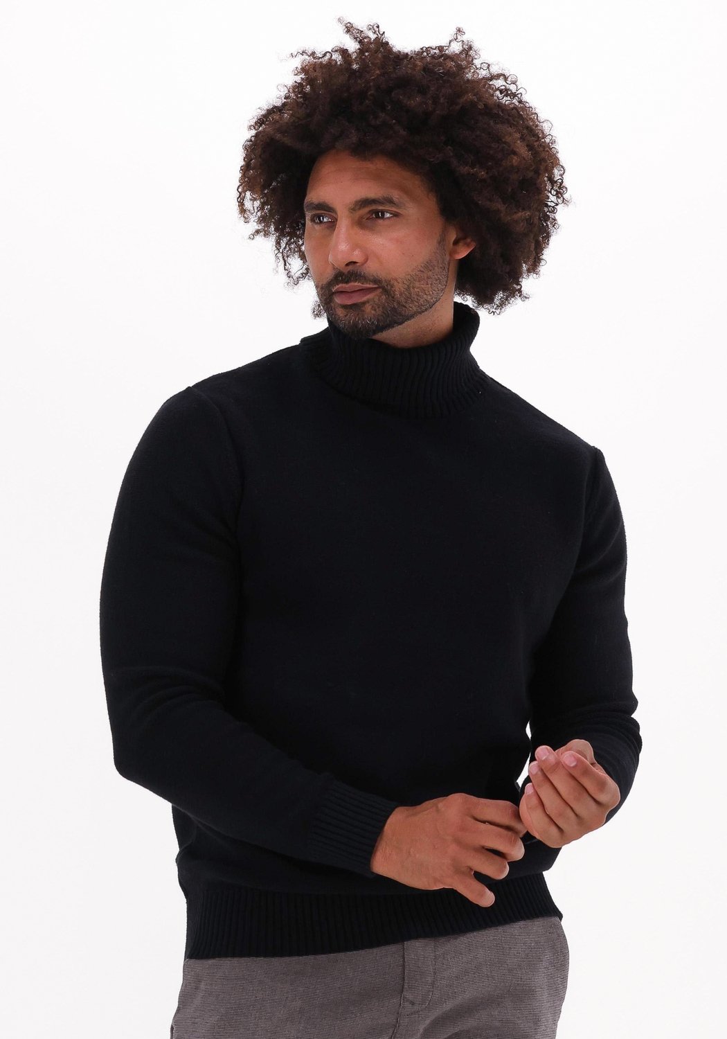Zwarte SELECTED HOMME Coltrui AXEL LS KNIT ROLL NECK | Omoda