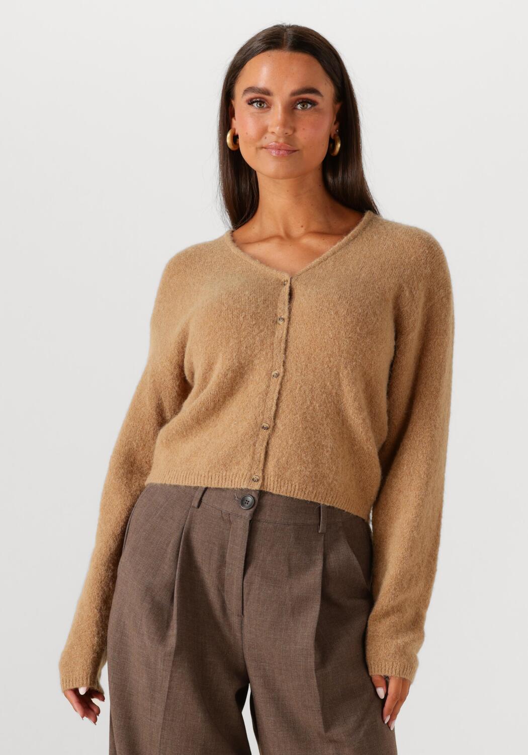 Camel MSCH COPENHAGEN Vest MSCHMILANIA HOPE CARDIGAN | Omoda