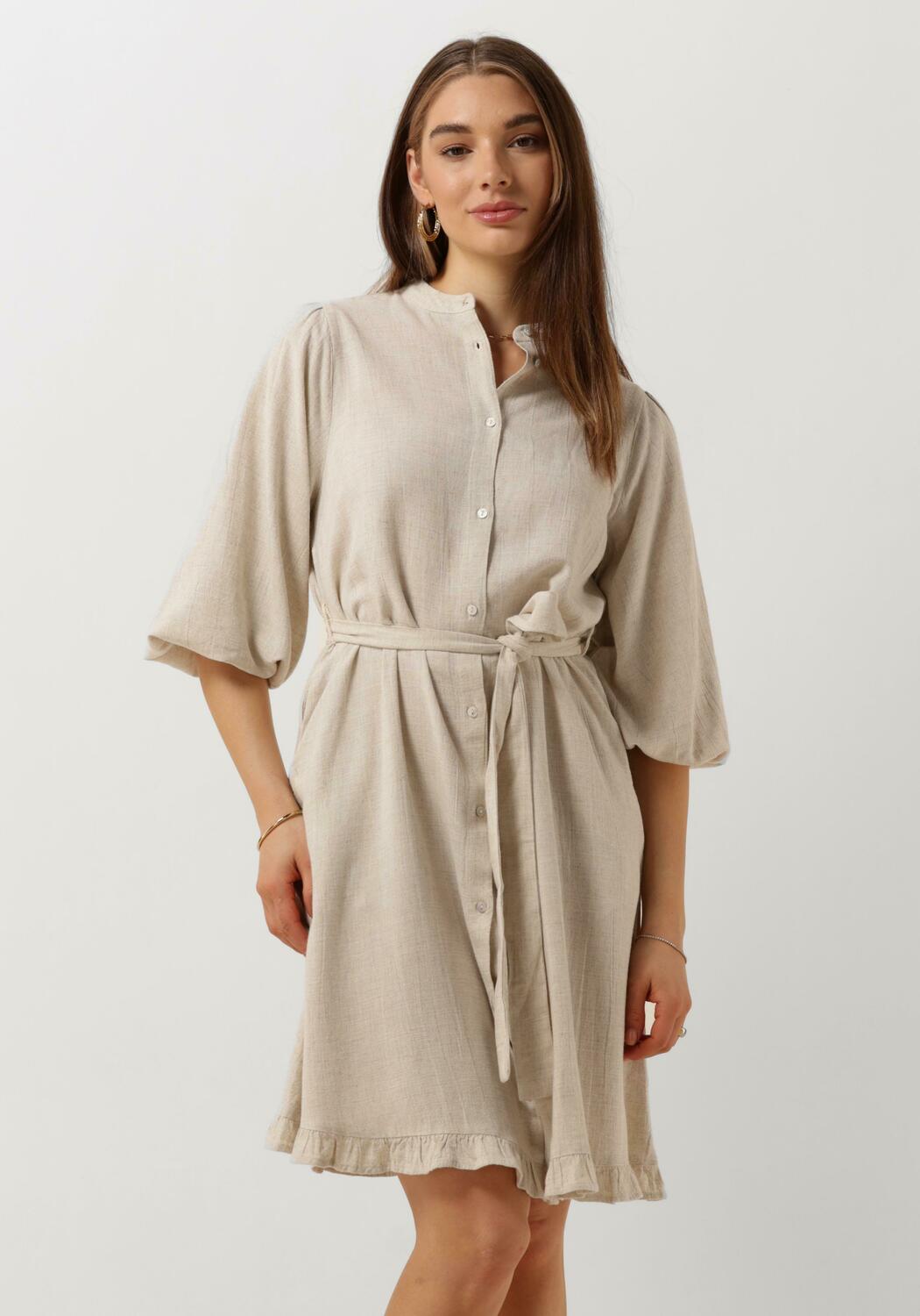 Beige NOTRE-V Mini jurk NV-DUNO | Omoda