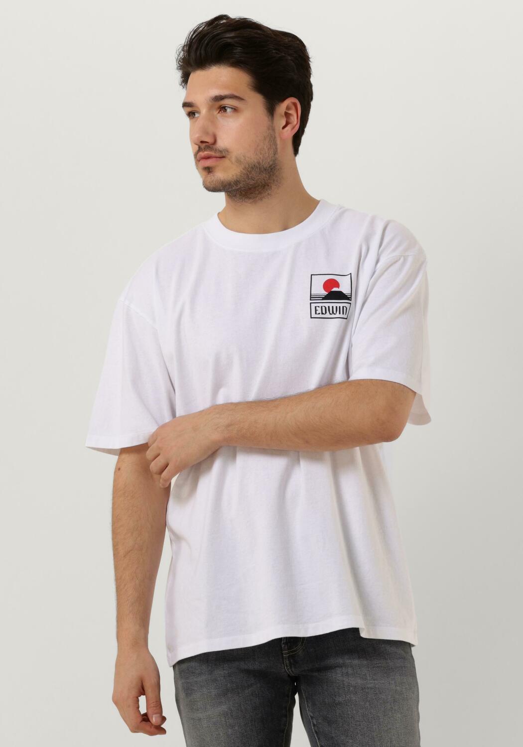 Witte EDWIN T-shirt SUNSET ON MT FUJI TS SINGLE JERSEY | Omoda