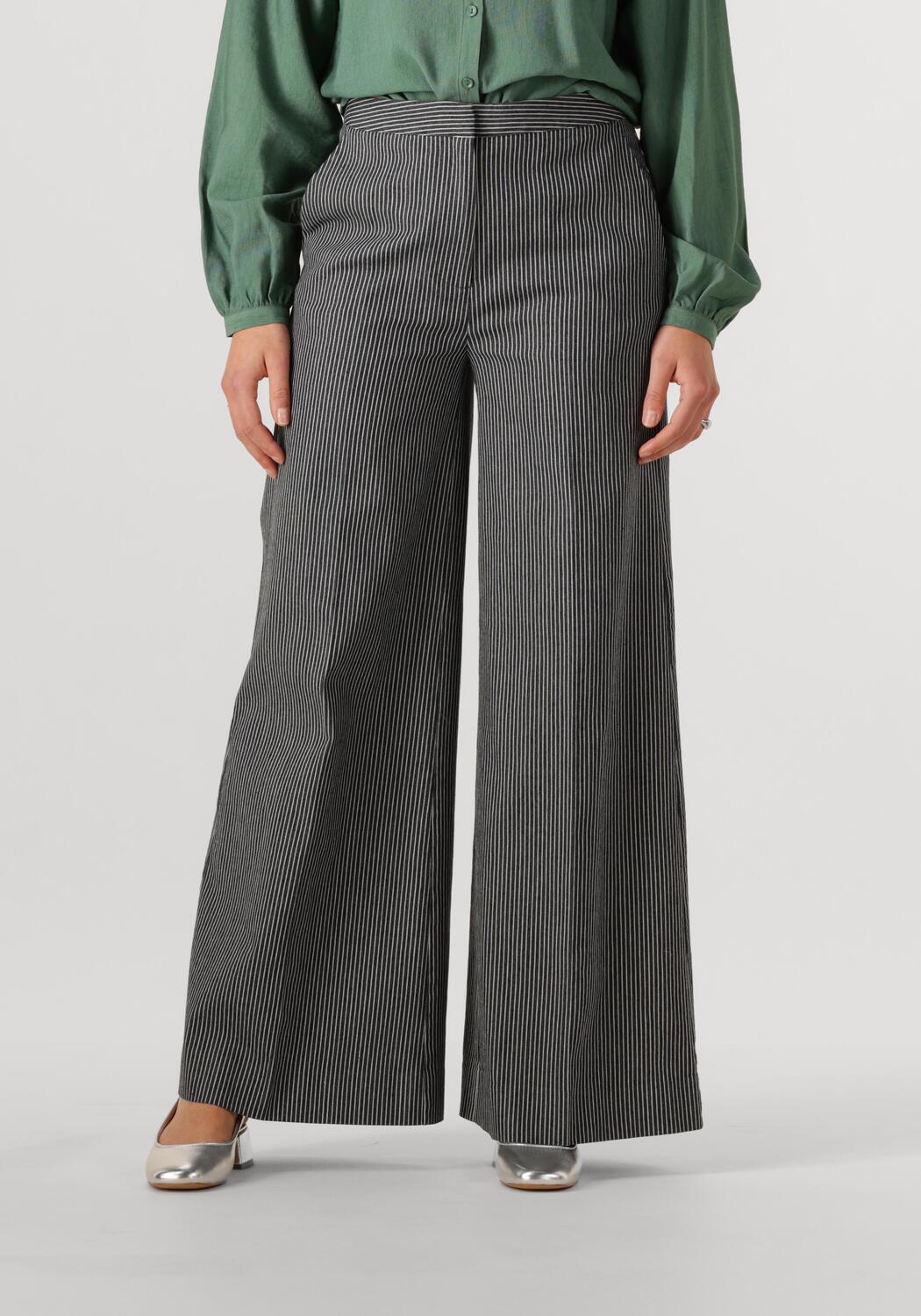 Witte ANOTHER LABEL Pantalon MOORE WIDE PANTS | Omoda