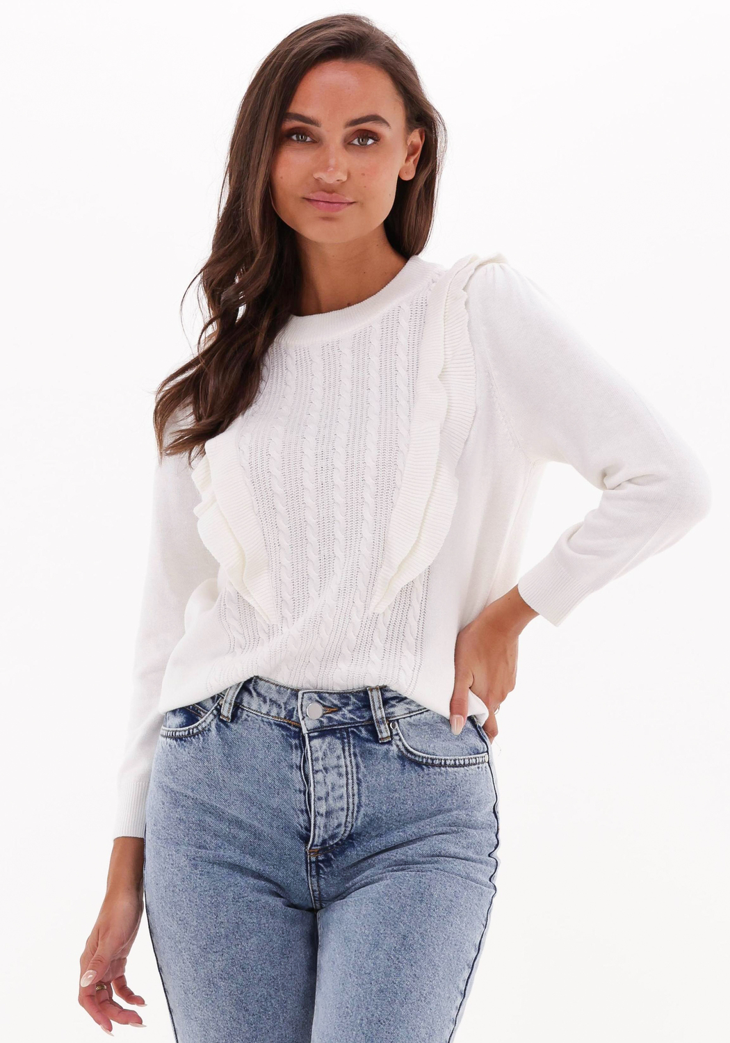 Witte MINUS Trui EUDORA KNIT PULLOVER | Omoda