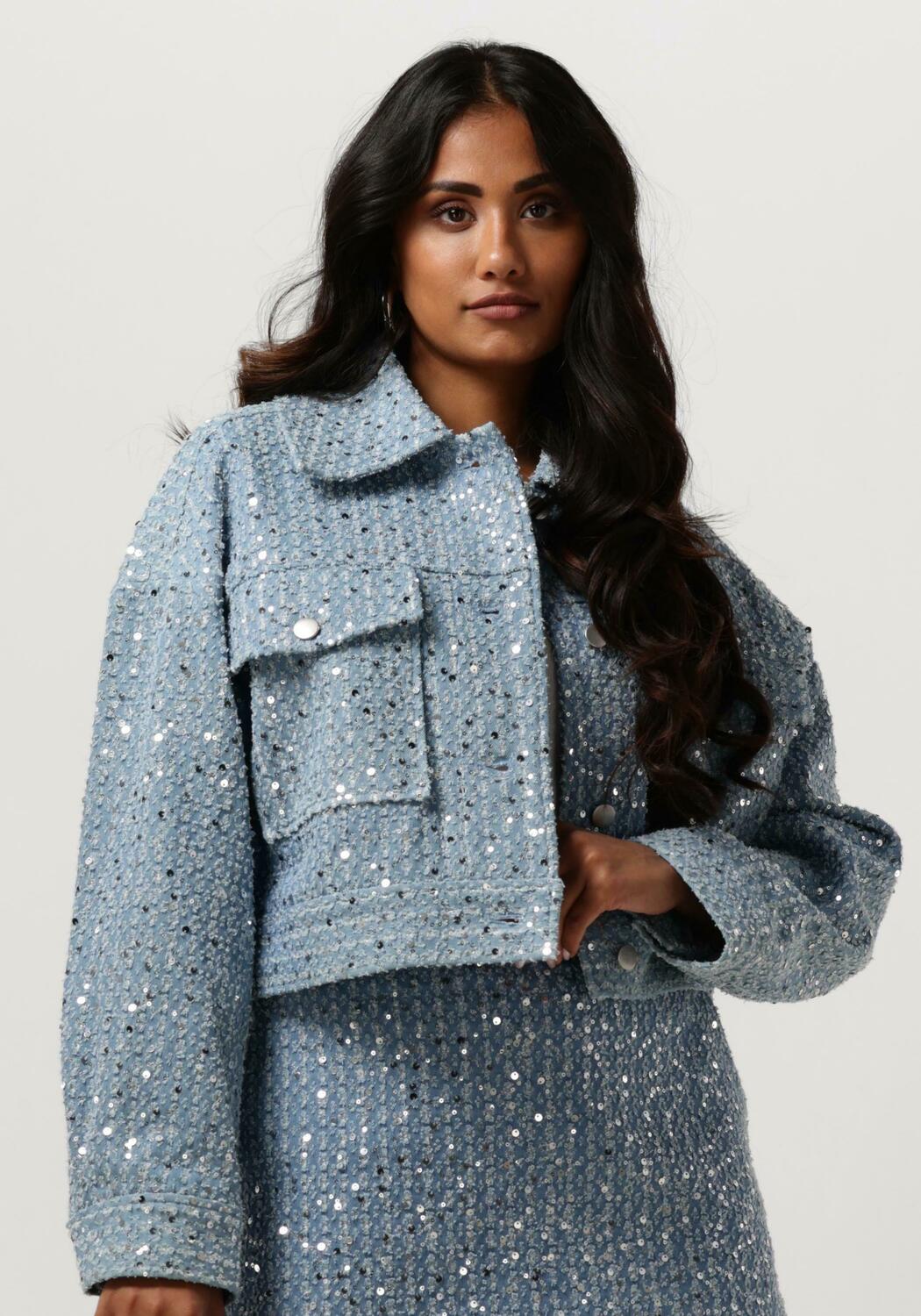Lichtblauwe SECOND FEMALE Spijkerjas LEMARA JACKET | Omoda
