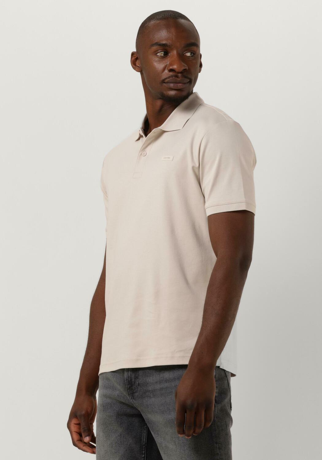 Beige CALVIN KLEIN Polo SMOOTH COTTON SLIM POLO | Omoda