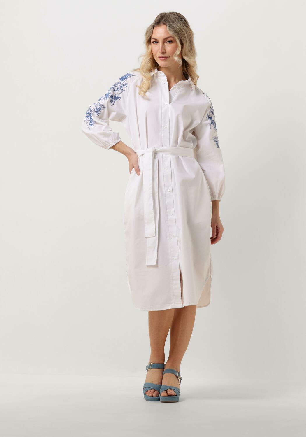 Witte EST'SEVEN Midi jurk EMELY DRESS | Omoda