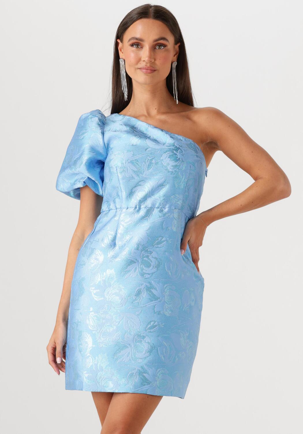 Lichtblauwe FREEBIRD Mini jurk DANIA FLOWER | Omoda