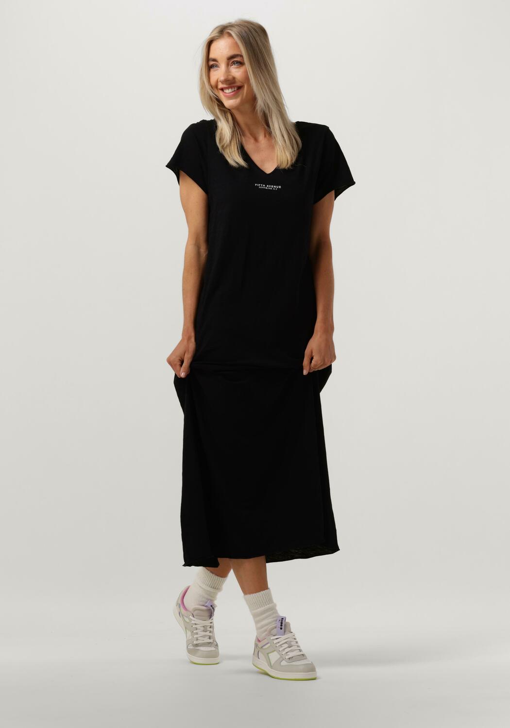 Zwarte PENN & INK Maxi jurk S23T942LTD | Omoda