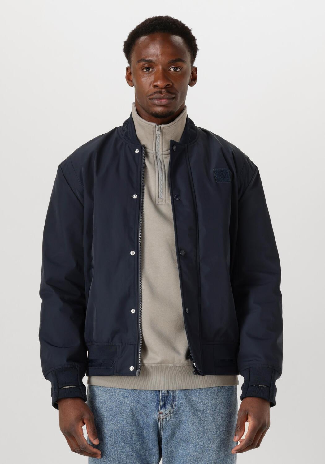 Blauwe BUTCHER OF BLUE Jack CARLO SATIN BOMBER | Omoda