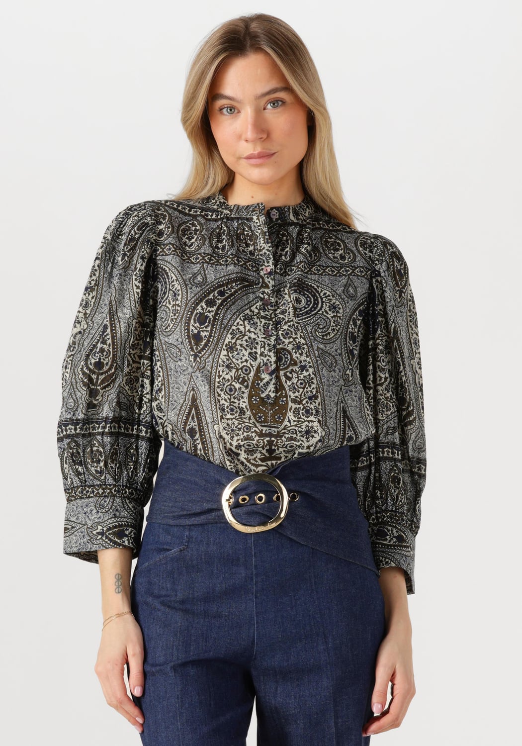Zwarte ANTIK BATIK Blouses TAYA BLOUSE | Omoda