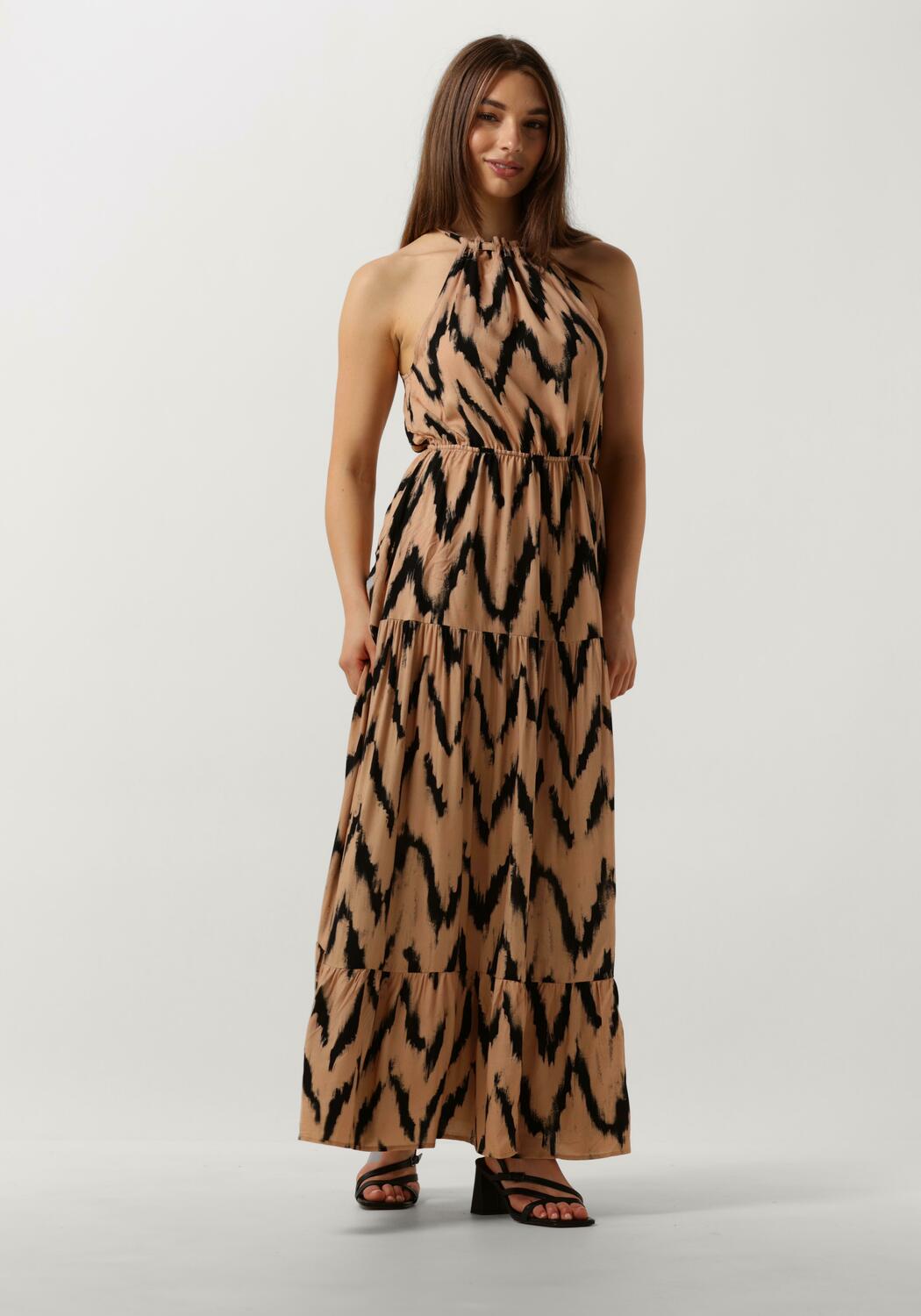 Beige AAIKO Maxi jurk CHARISSA VIS 528 | Omoda