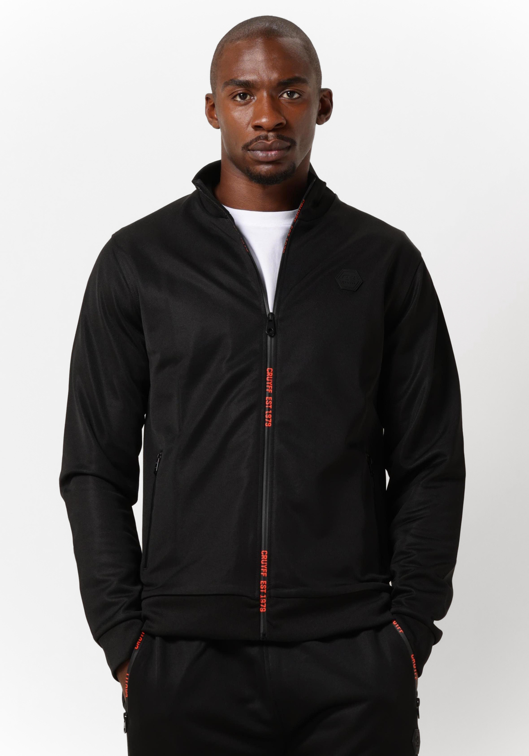 Zwarte CRUYFF Vest RAFAEL TRACK TOP | Omoda