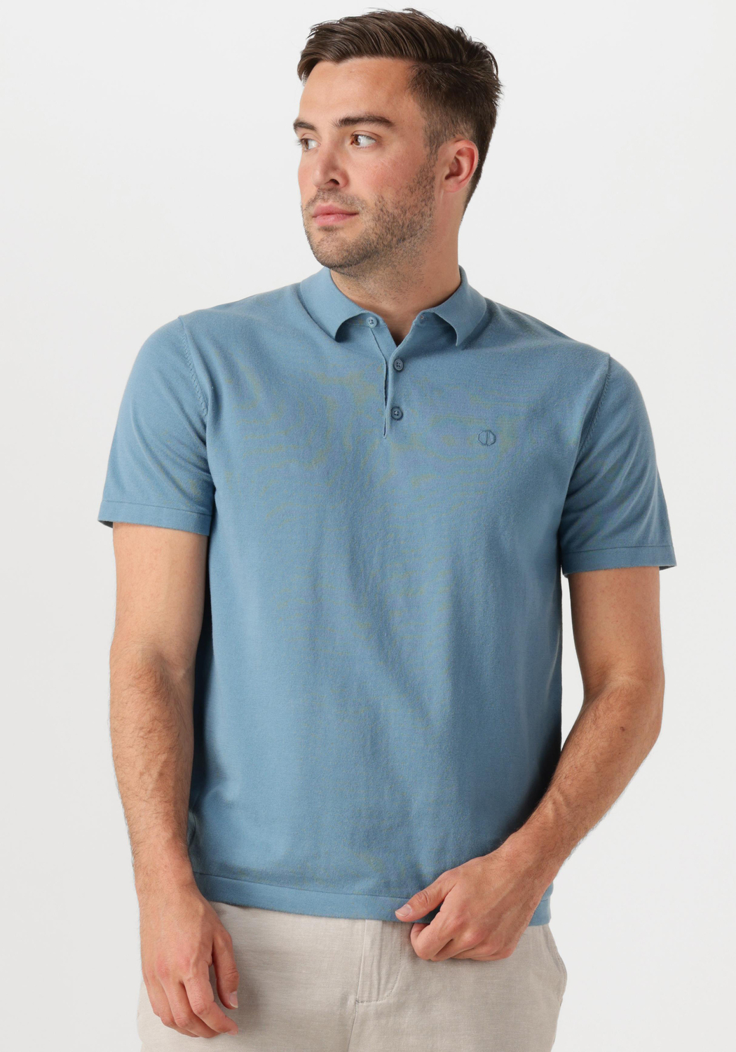 Blauwe DSTREZZED Polo CAMILO POLO | Omoda