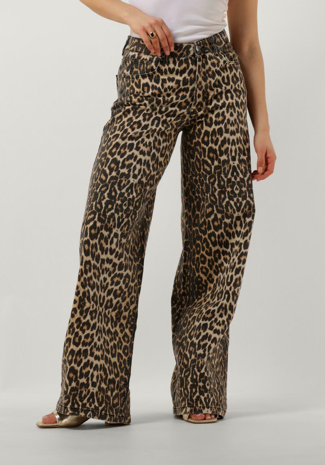 Bruine CO'COUTURE Straight leg jeans LEO DENIM PANEL PANT | Omoda