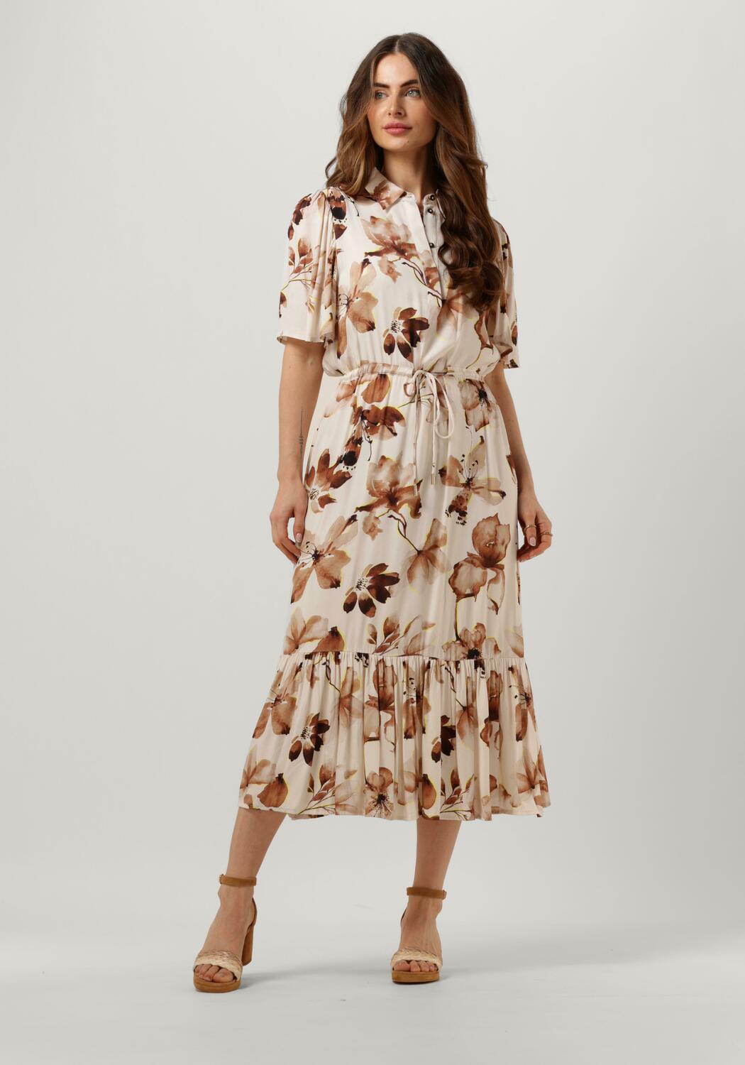 Creme MOS MOSH Midi jurk PAULENE AZELIA DRESS | Omoda