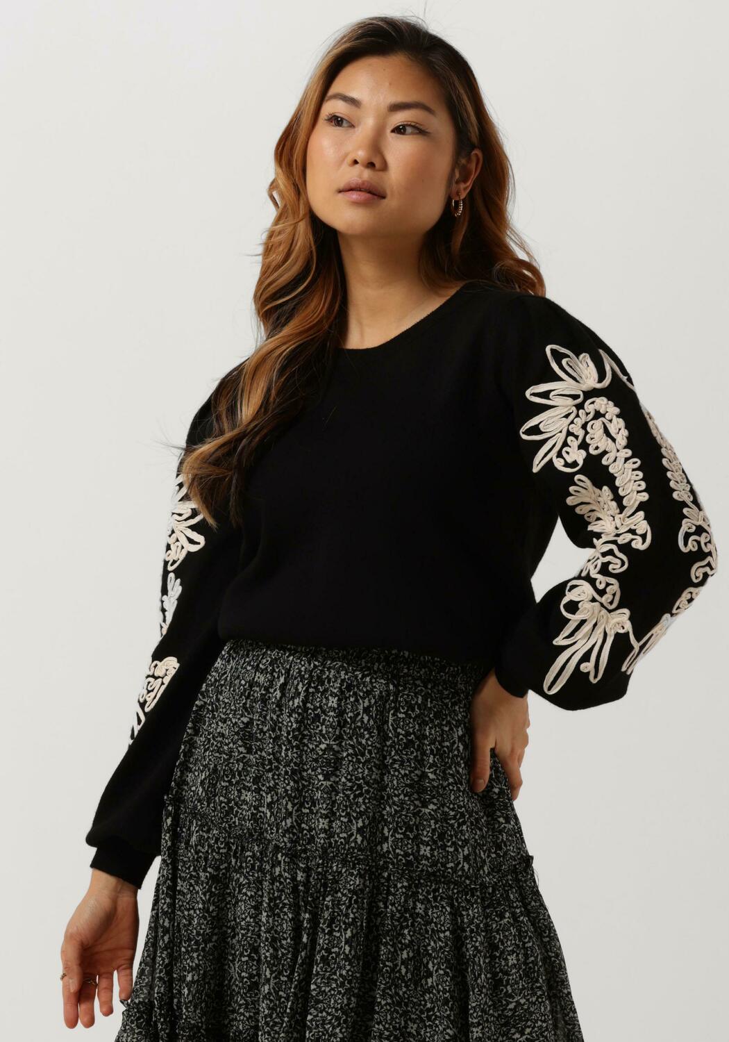 Zwarte OBJECT Trui JOANA L/S KNIT PULLOVER 123 | Omoda