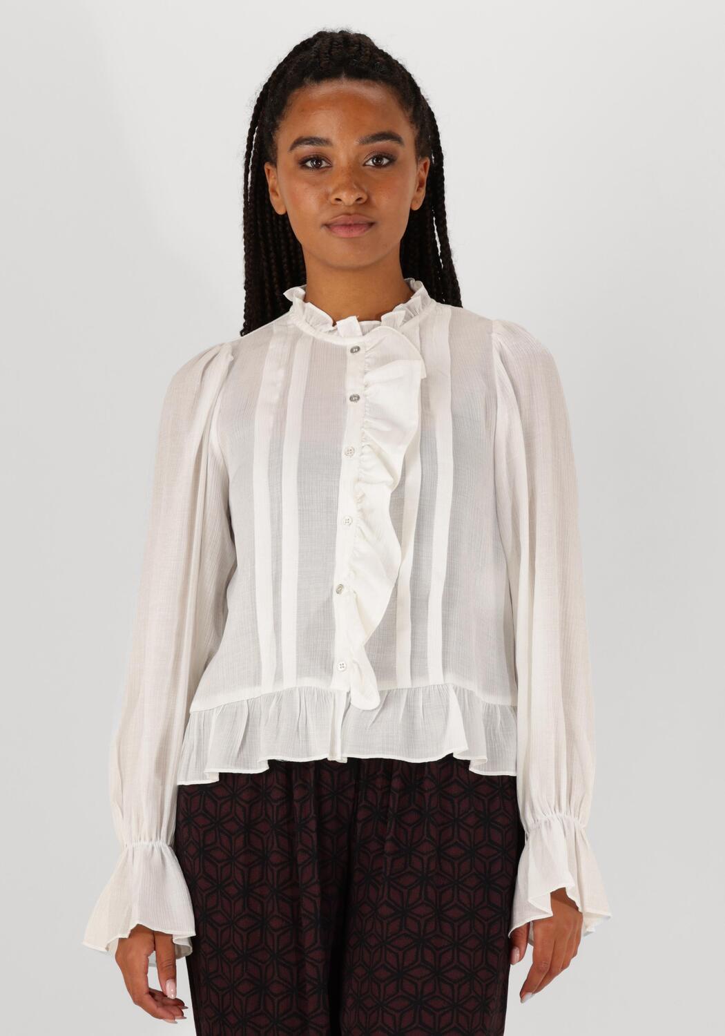 Witte CO'COUTURE Blouses MELINA FRILL SHIRT | Omoda