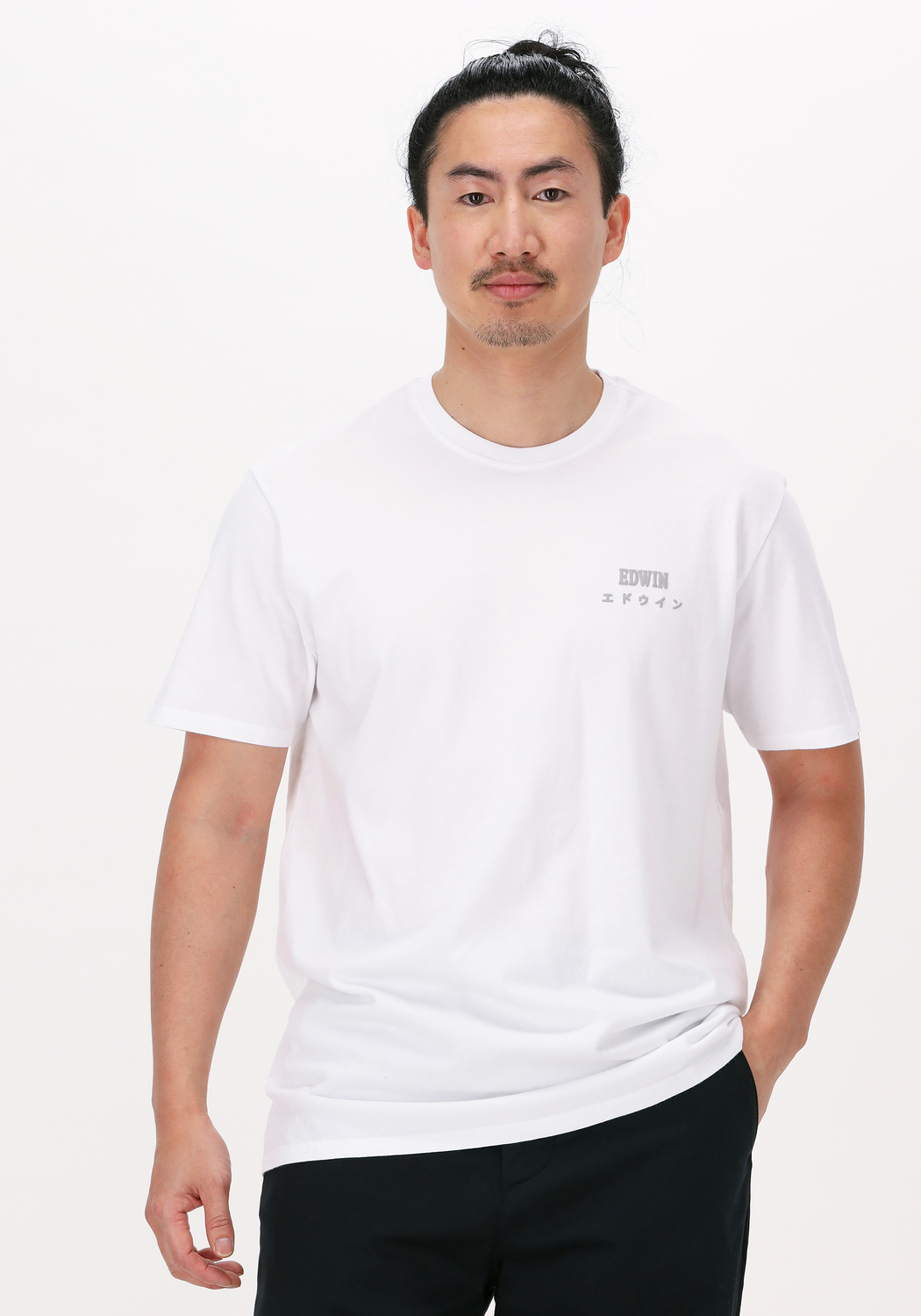 Witte EDWIN T-shirt EDWIN LOGO CHEST TS | Omoda