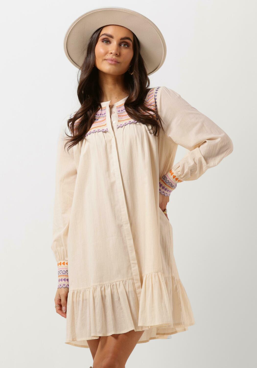 Ecru HARPER & YVE Mini jurk YASMIN-DR | Omoda