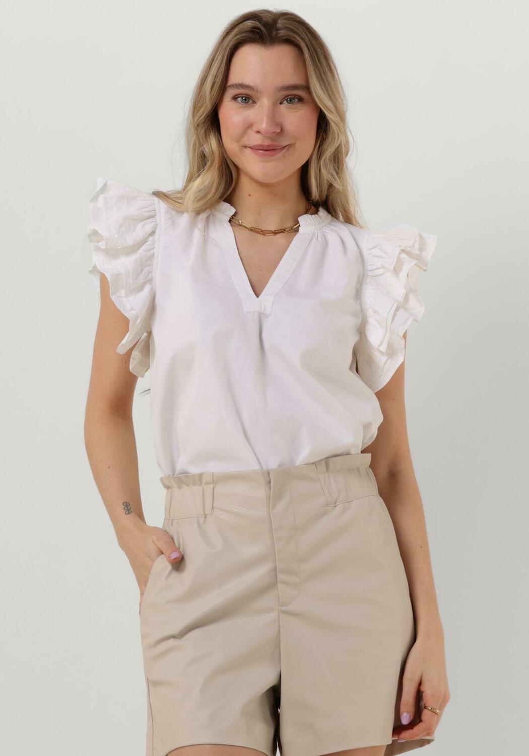 Witte BY-BAR Blouse LILA POPLIN BLOUSE | Omoda