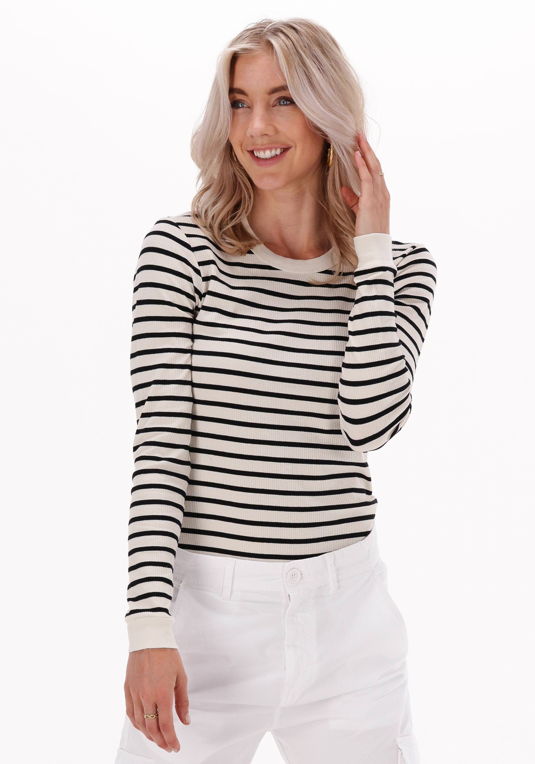 Ecru PENN & INK Top S22F1115LAB | Omoda