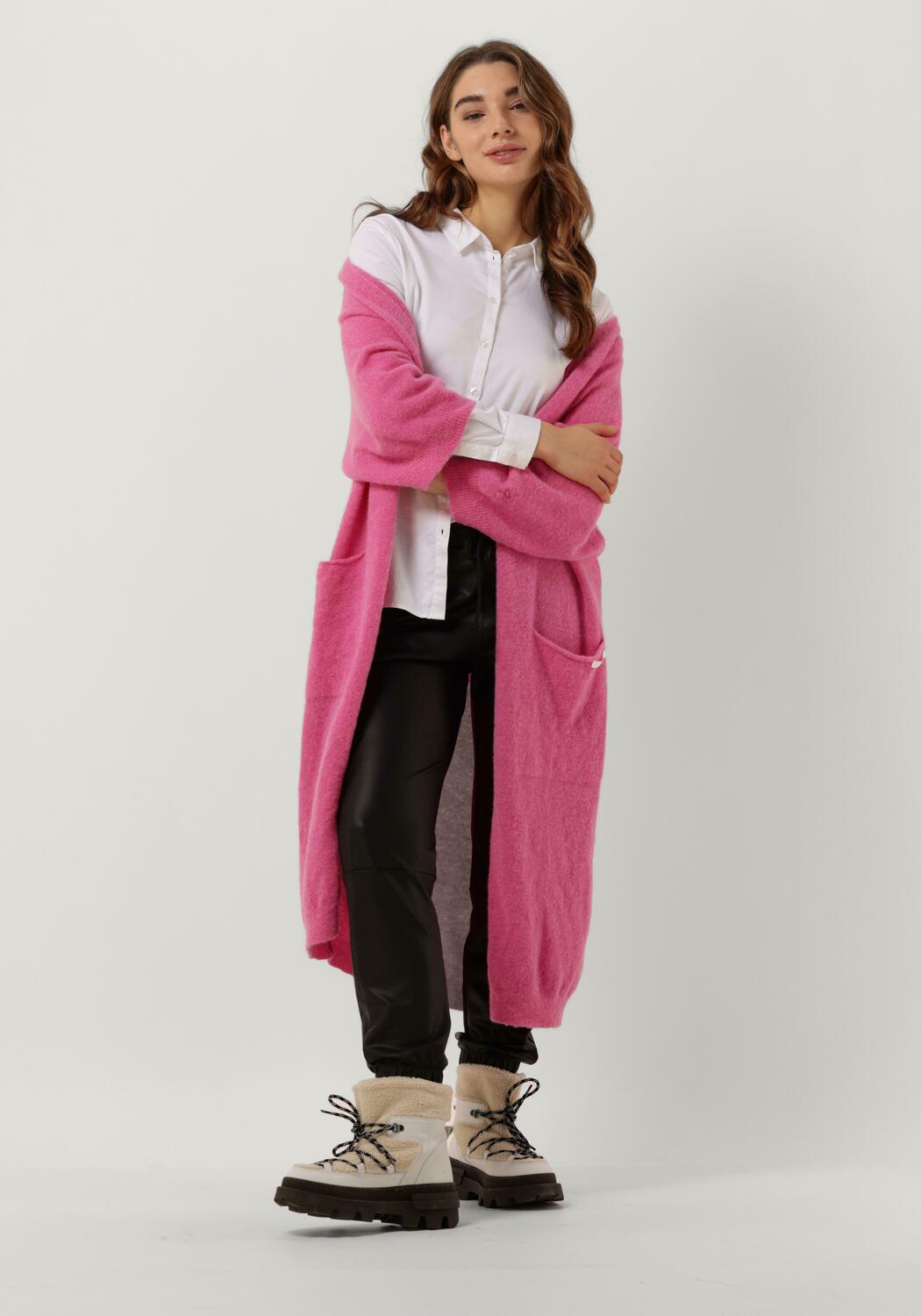 Roze 10DAYS Vest LONG SOFT KNIT CARDIGAN | Omoda
