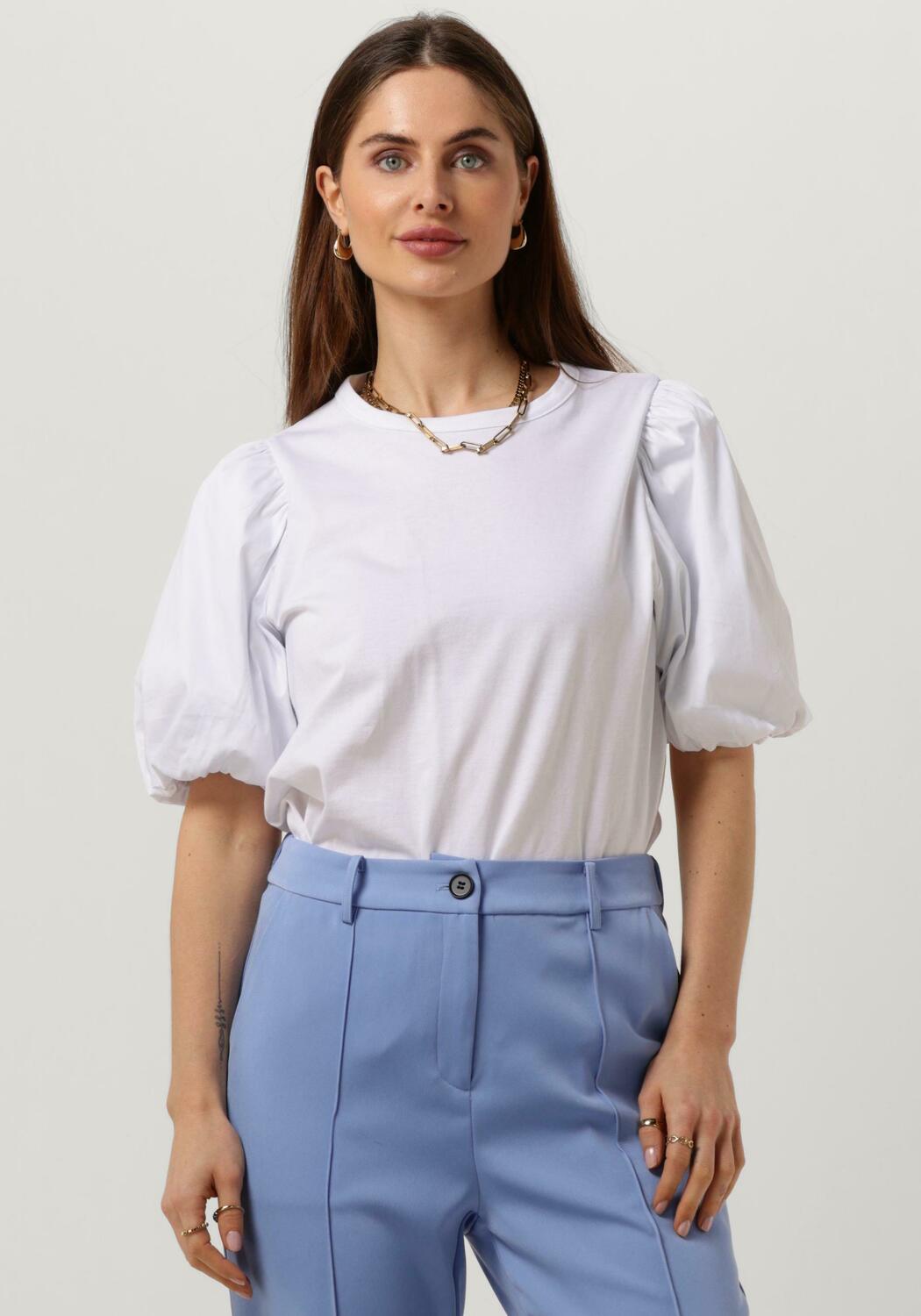 Witte LEVETE ROOM T-shirt KOWA 12 | Omoda