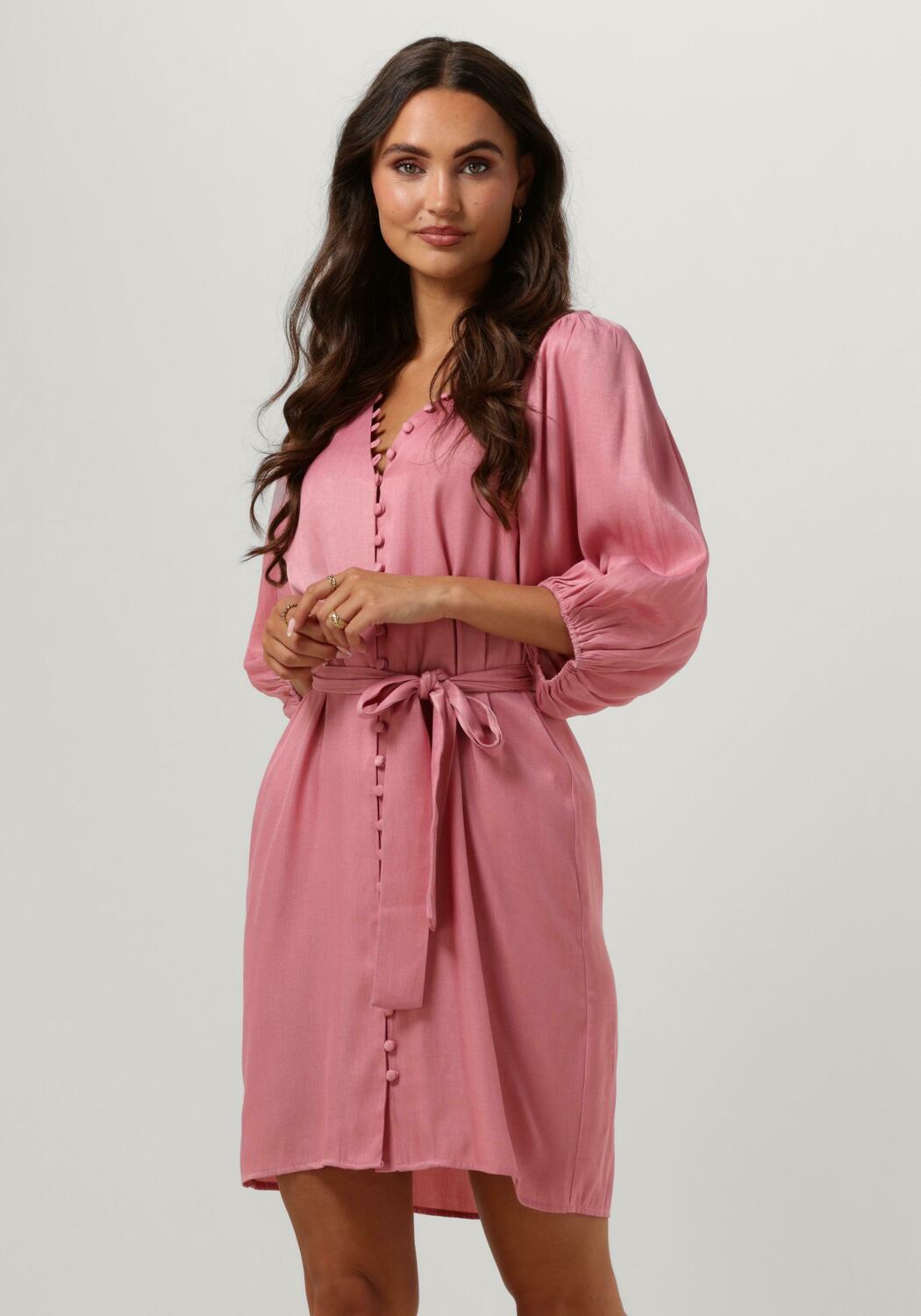 Roze FREEBIRD Mini jurk WV-WASH-SATIN-VIS-23-1.2 | Omoda