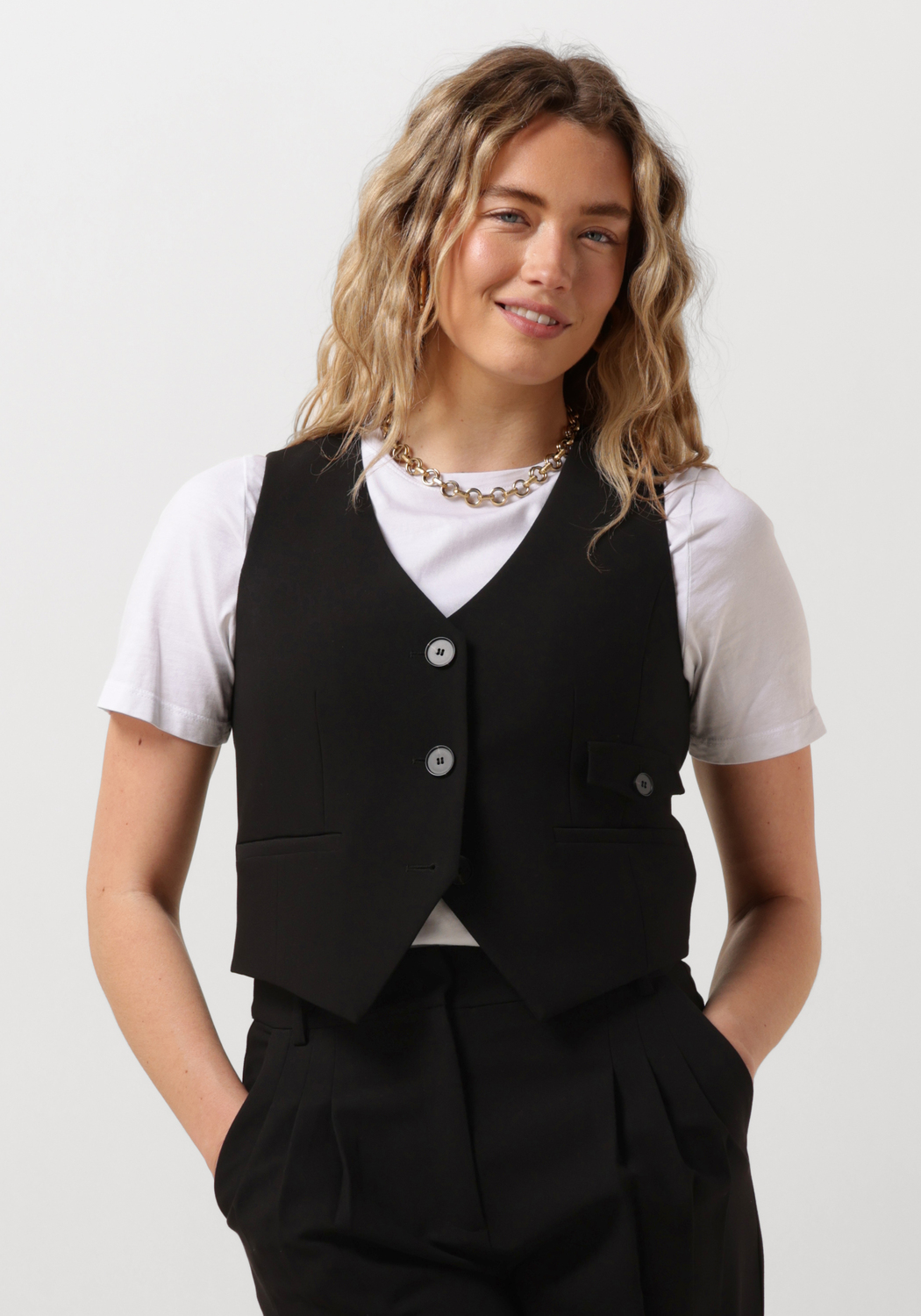 Zwarte CO'COUTURE Gilet VOLA TAILOR VEST | Omoda