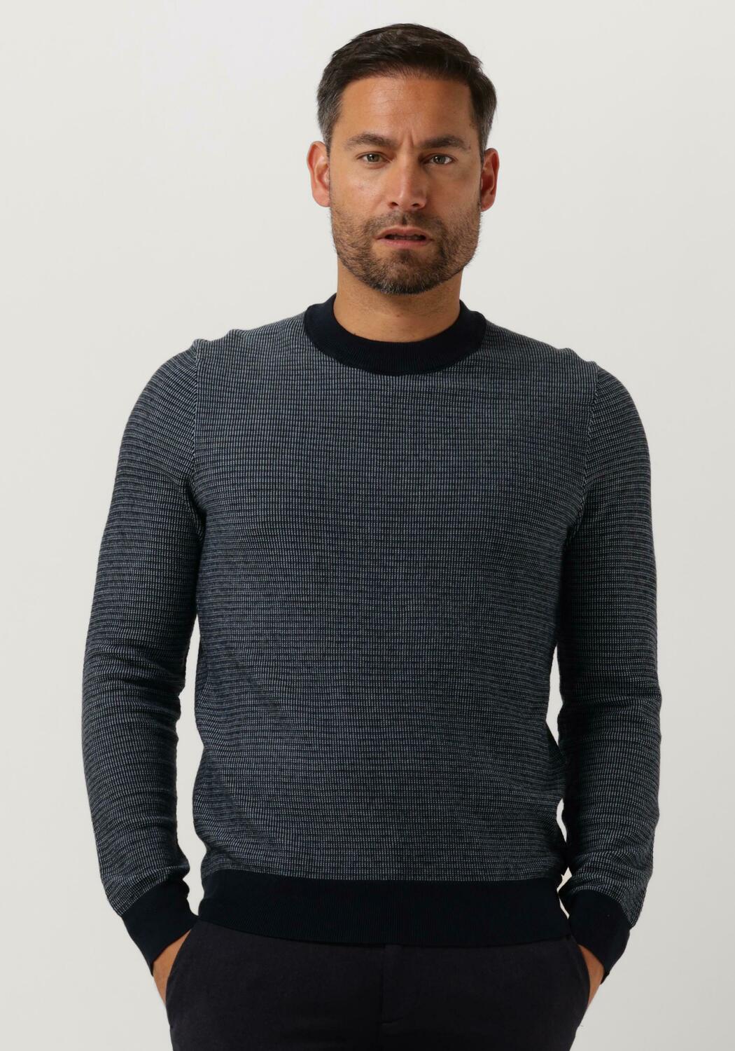 Donkerblauwe BOSS Trui AVOBANO | Omoda