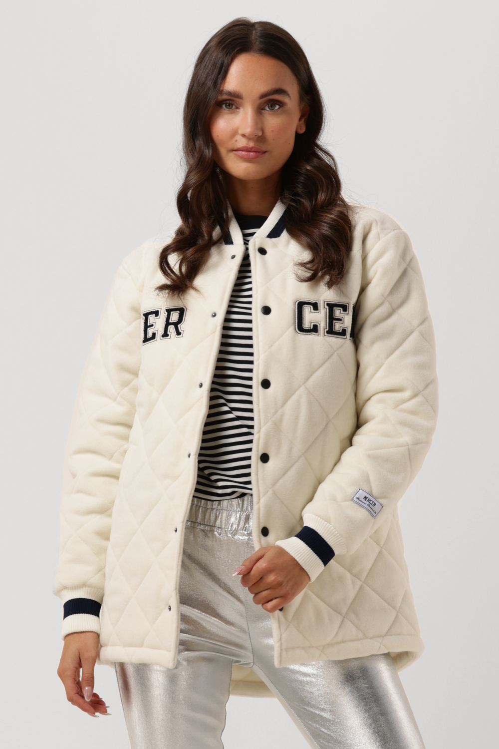 Creme MERCER AMSTERDAM Jack THE MERCER QUILTED VASRSITY WOOL | Omoda