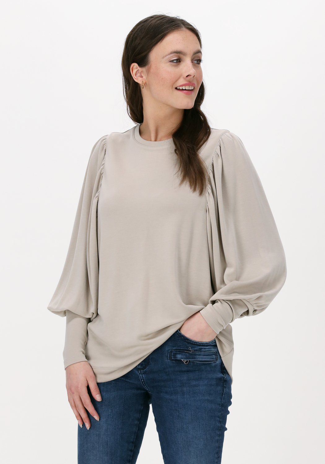 Taupe MOS MOSH Top ASTRA TEE | Omoda