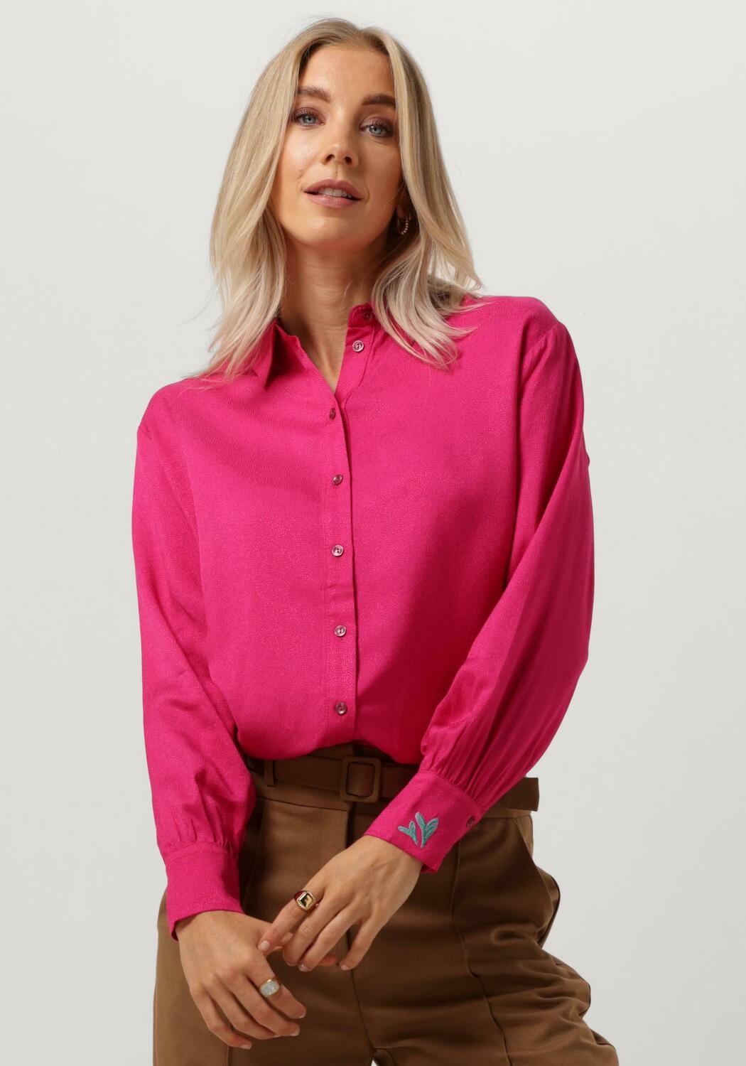 Roze POM AMSTERDAM Blouses MILLY FIERY PINK | Omoda