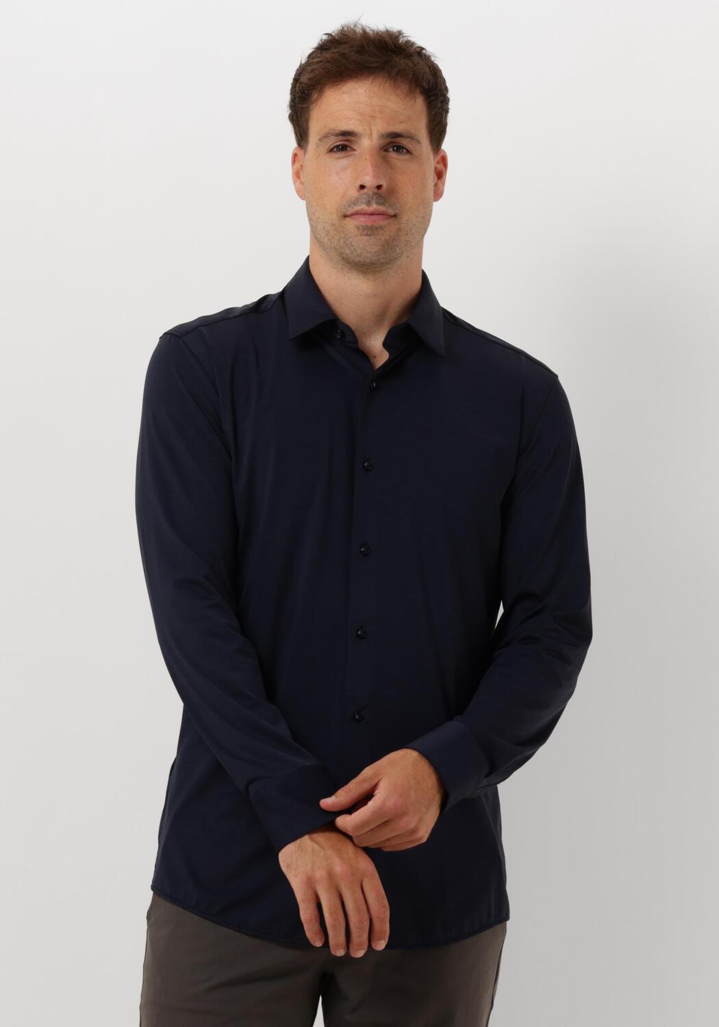 Blauwe BOSS BLACK Klassiek overhemd P-HANK-S-KENT-C1-222 | Omoda