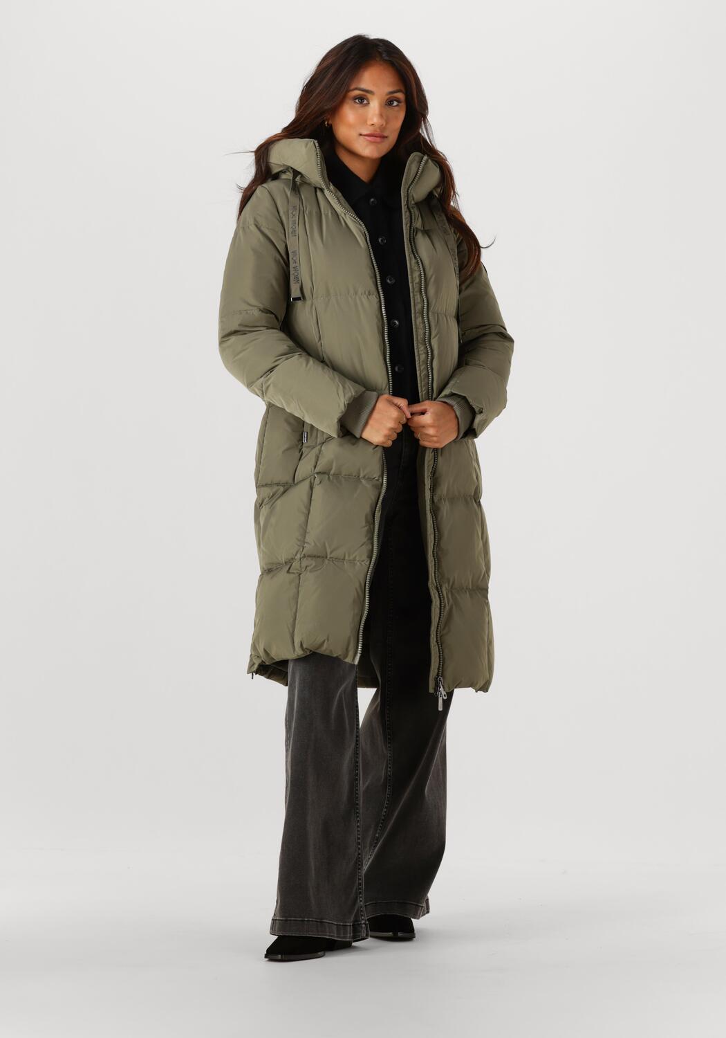 Olijf MOS MOSH Gewatteerde jas NOVA SQUARE DOWN COAT | Omoda