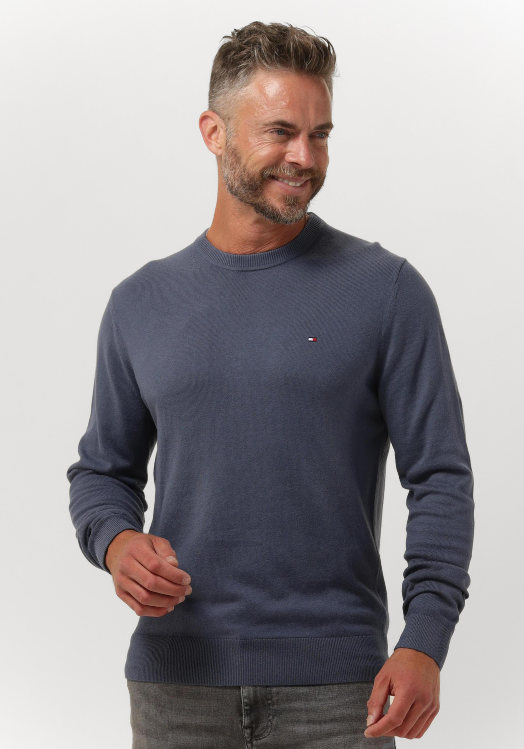 Blauwe TOMMY HILFIGER Trui PIMA ORG CTN CASHMERE CREW NECK | Omoda