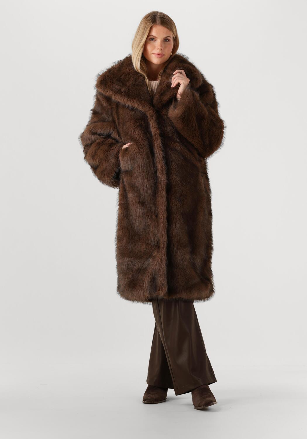 Bruine NOTRE-V Faux fur jas NV-GABRIELLE | Omoda