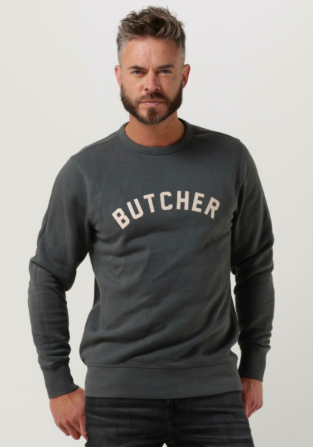 Grijze BUTCHER OF BLUE Trui BUTCHER ARMY CREW | Omoda