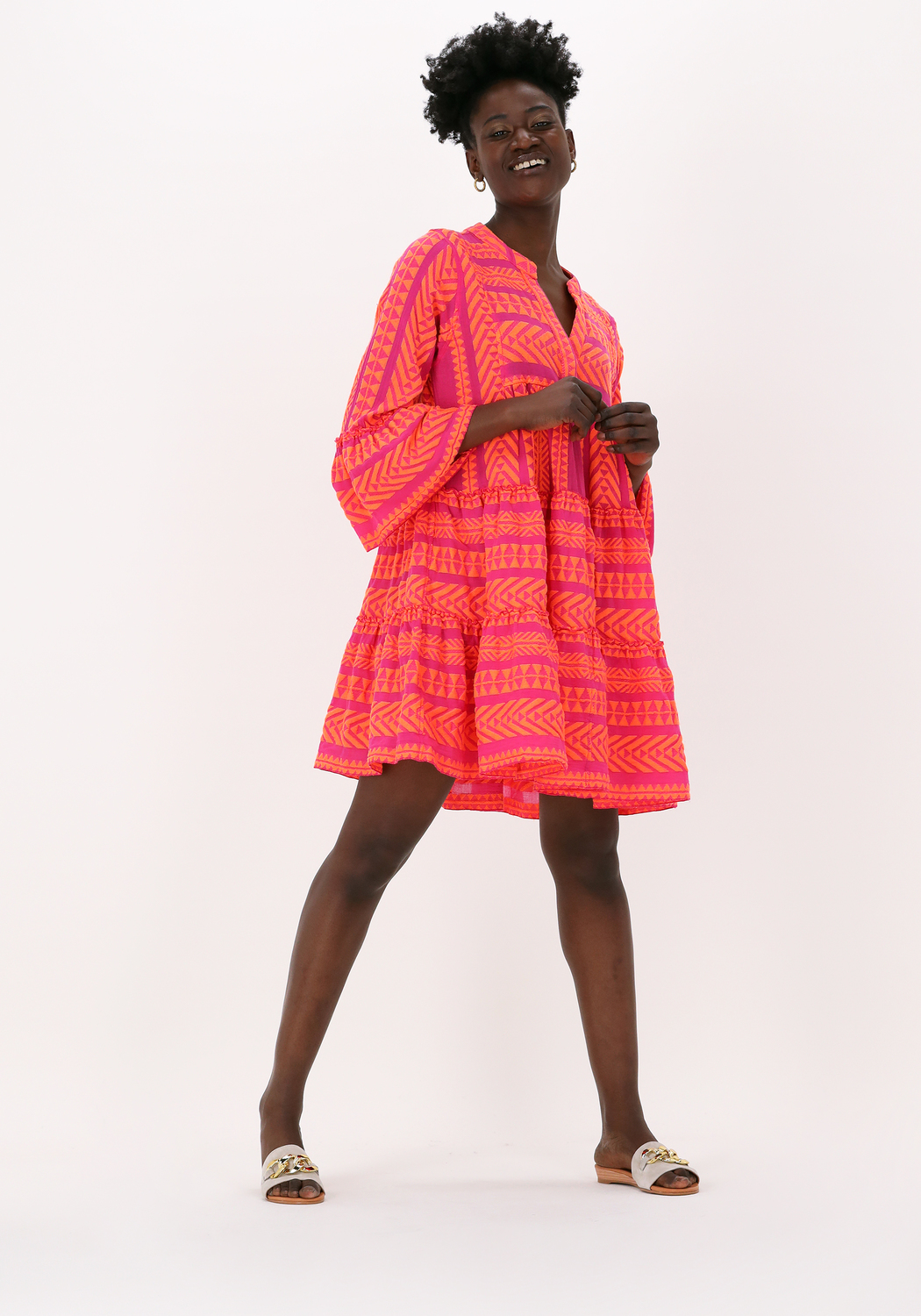 Fuchsia DEVOTION Mini jurk ELLA | Omoda