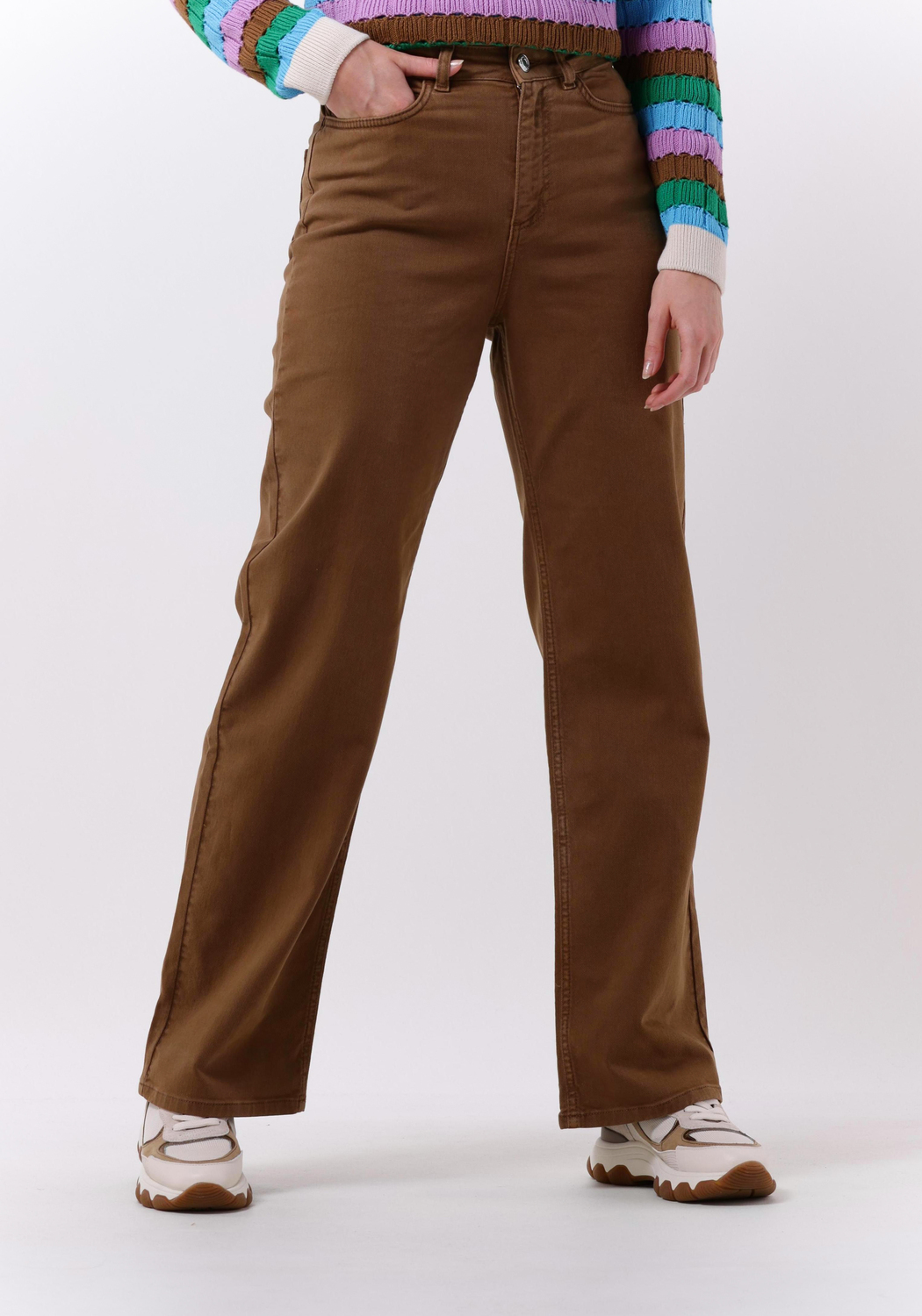 Bruine MODSTRÖM Wijde broek AMELIA JEANS | Omoda