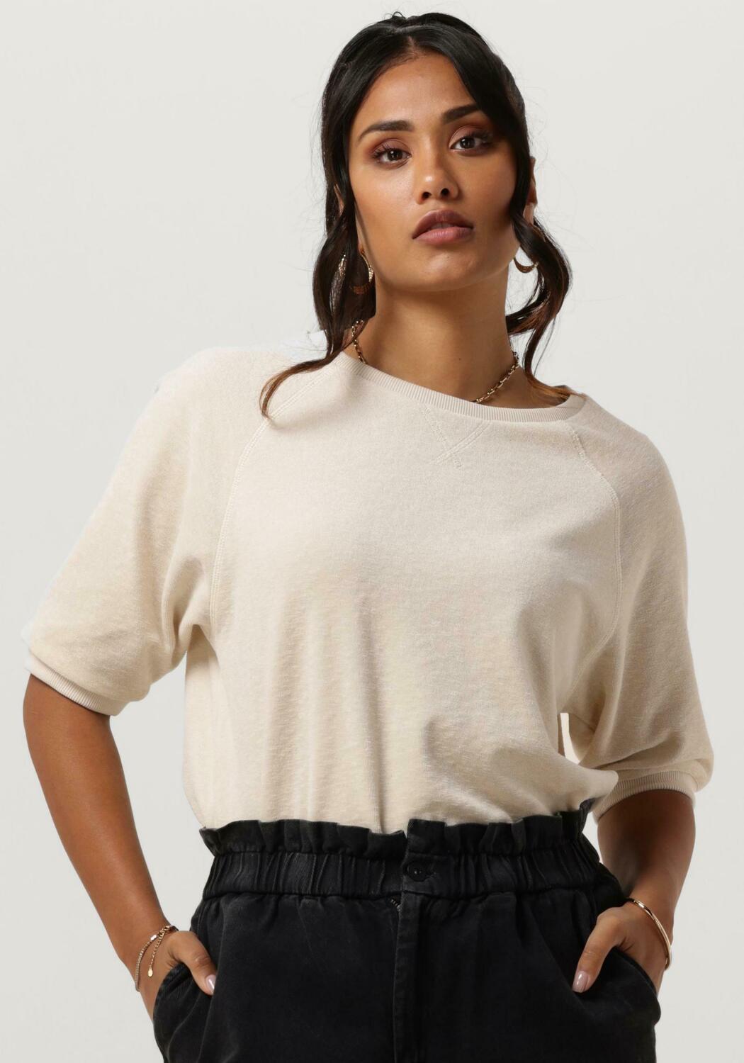 Gebroken wit BY-BAR Top NEVA SLUB TOP | Omoda