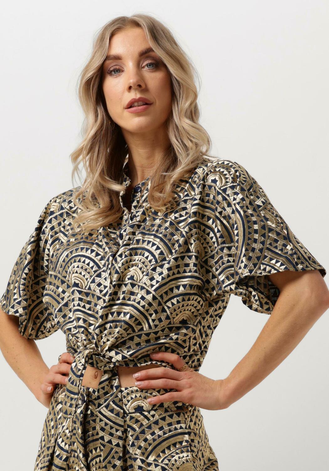 Donkerblauwe GREEK ARCHAIC KORI Blouses 350111 | Omoda