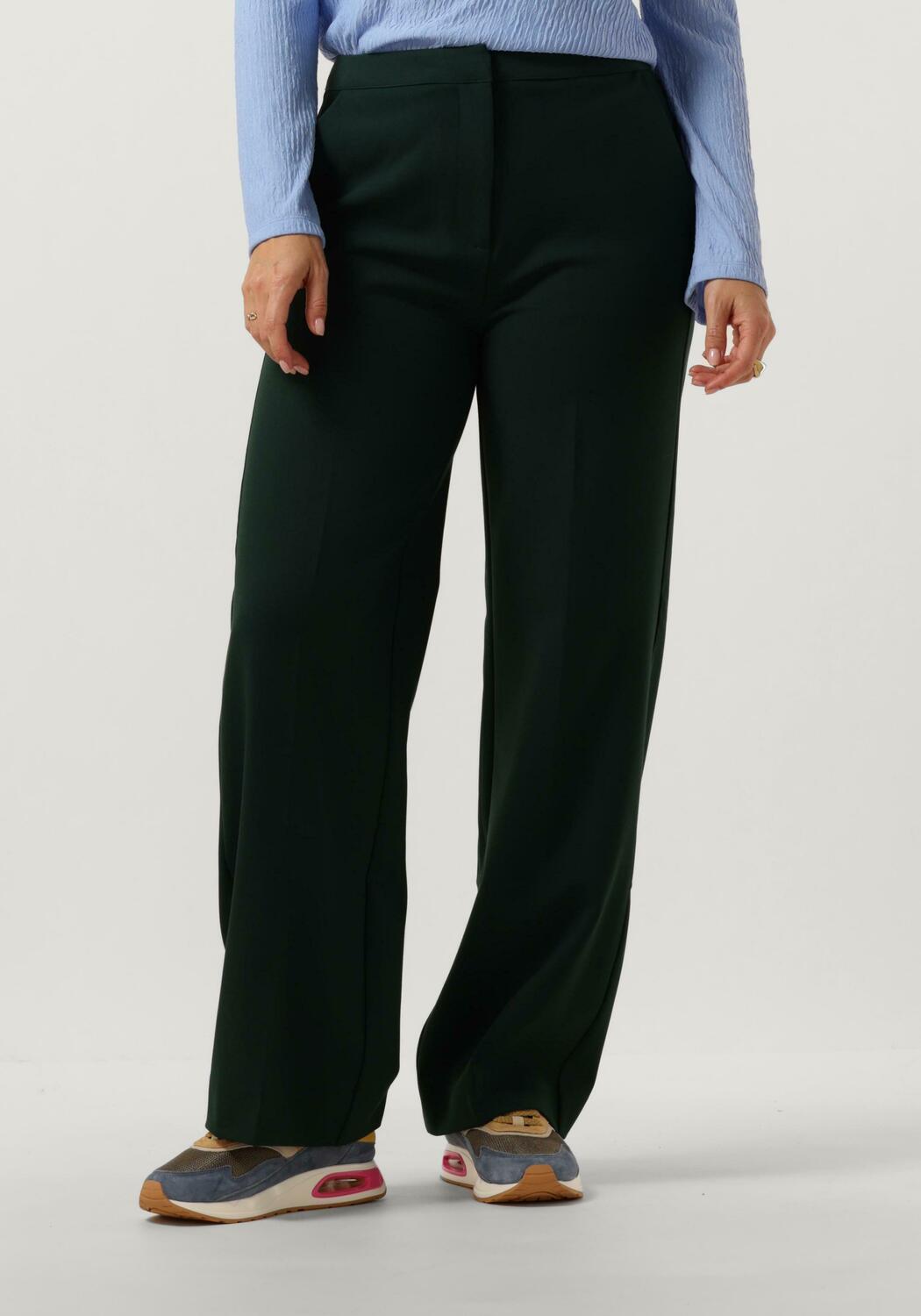 Donkergroene ANOTHER LABEL Wijde broek MOORE PANTS | Omoda
