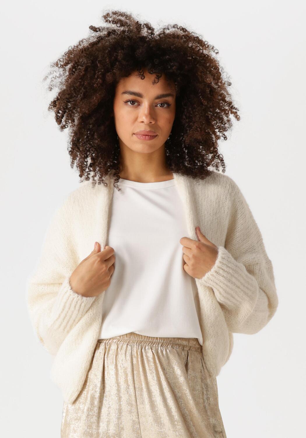 Witte KNIT-TED Vest BECKY | Omoda