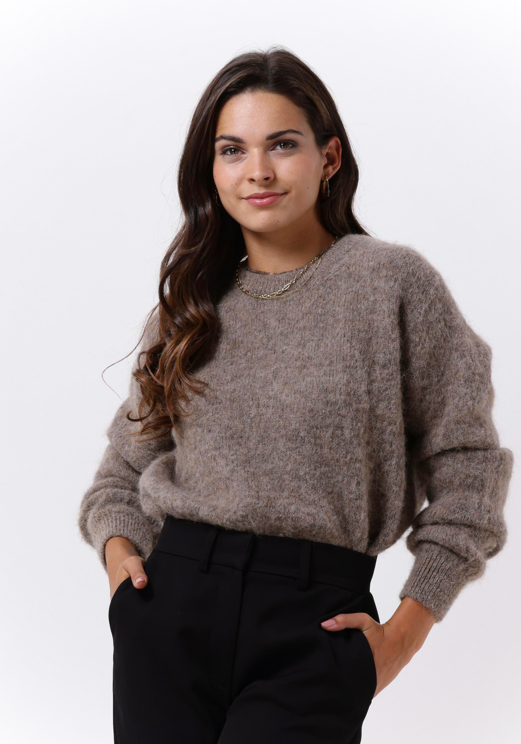 Bruine BY-BAR Trui LANA ECO PULLOVER | Omoda