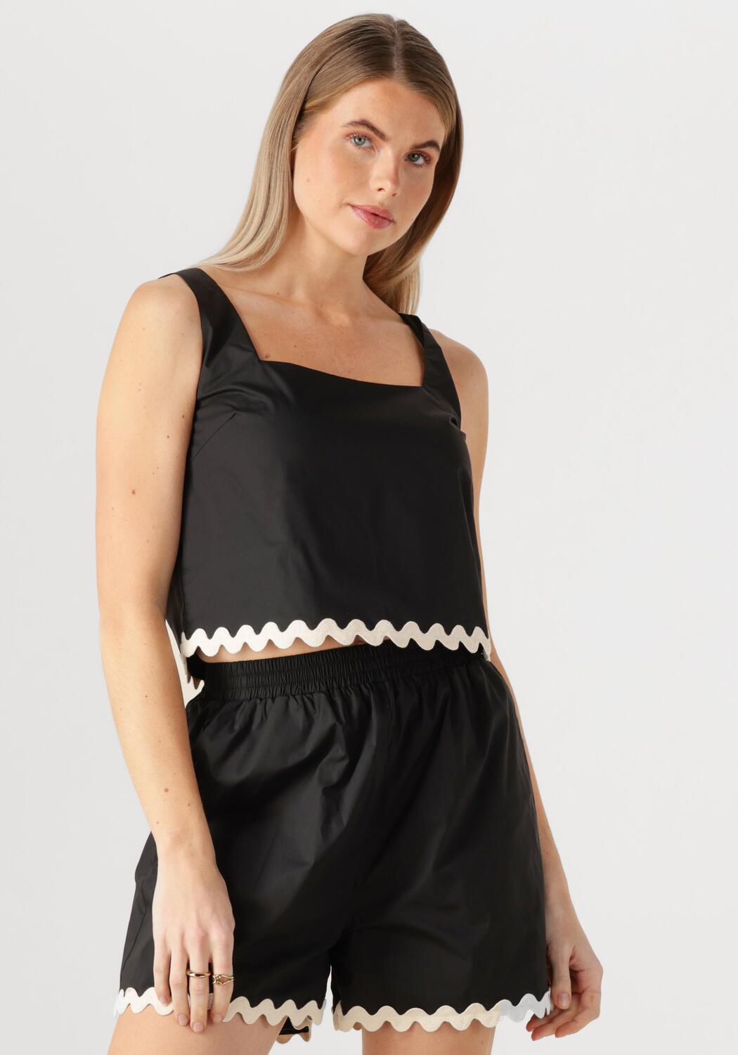 Zwarte NOTRE-V Top NV-FRANCINE | Omoda