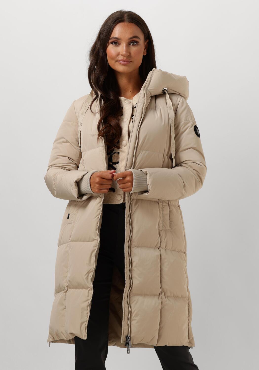 Beige MOS MOSH Gewatteerde jas NOVA SQUARE DOWN COAT | Omoda