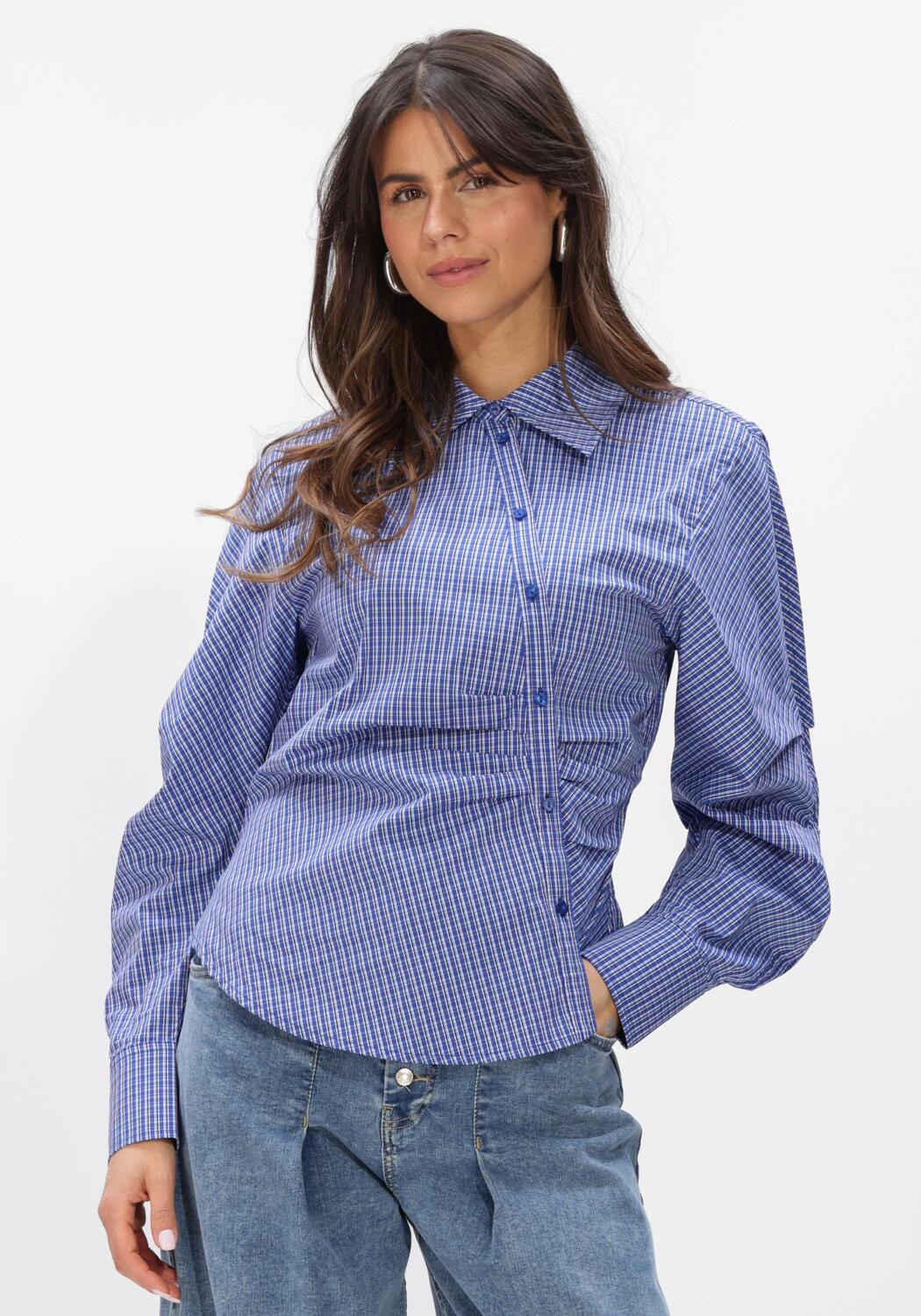 Blauwe CO'COUTURE Blouses ANIZA ASYM SHIRT | Omoda
