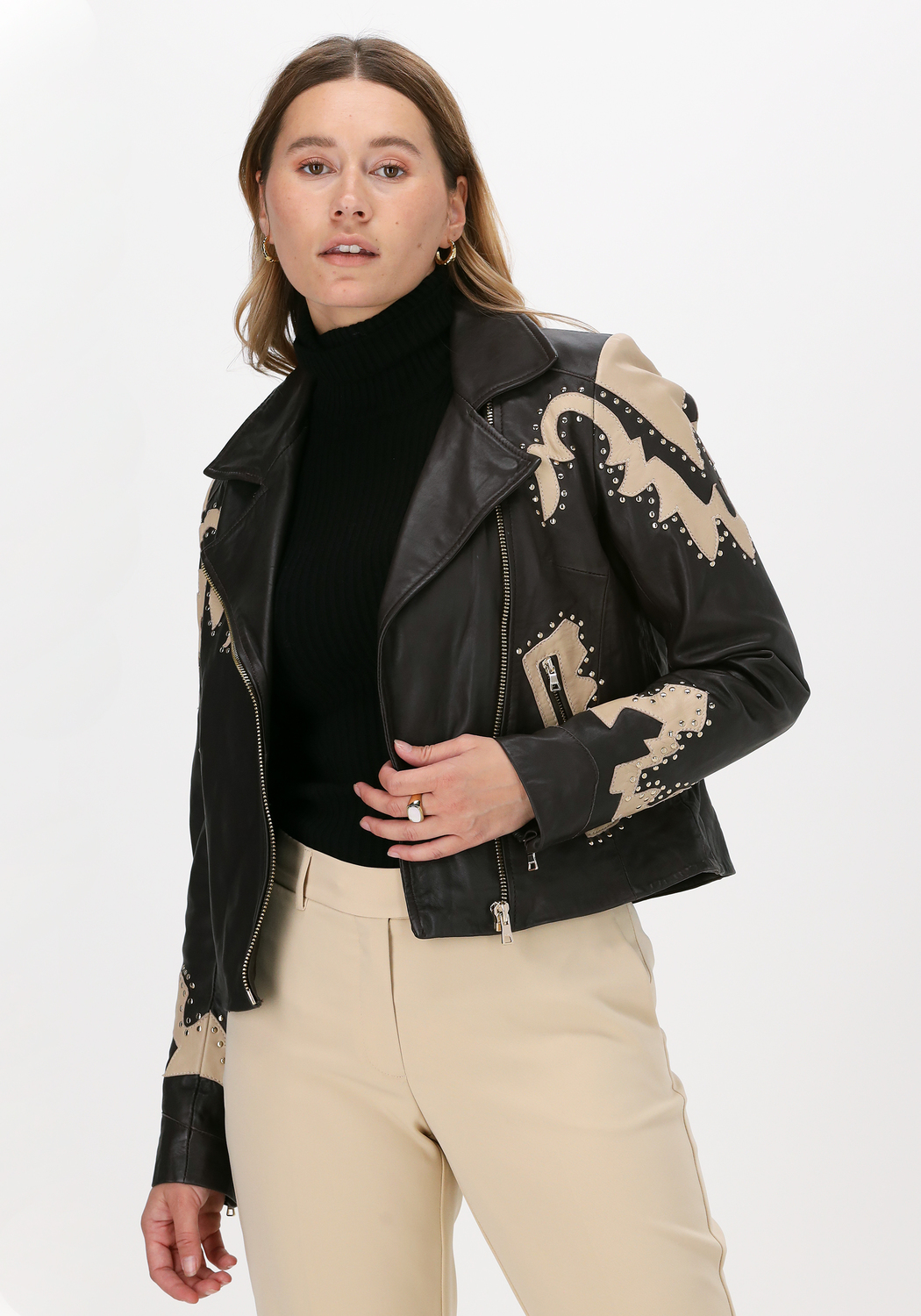 Bruine IBANA Leren jas BABE | Omoda