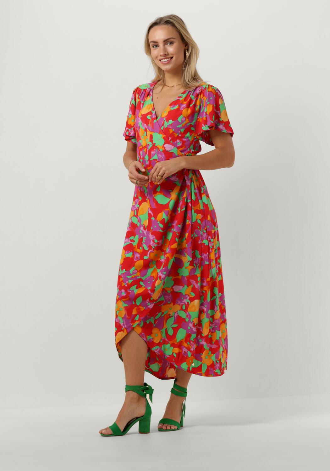 Rode FABIENNE CHAPOT Midi jurk ARCHANA BUTTERFLY DRESS | Omoda