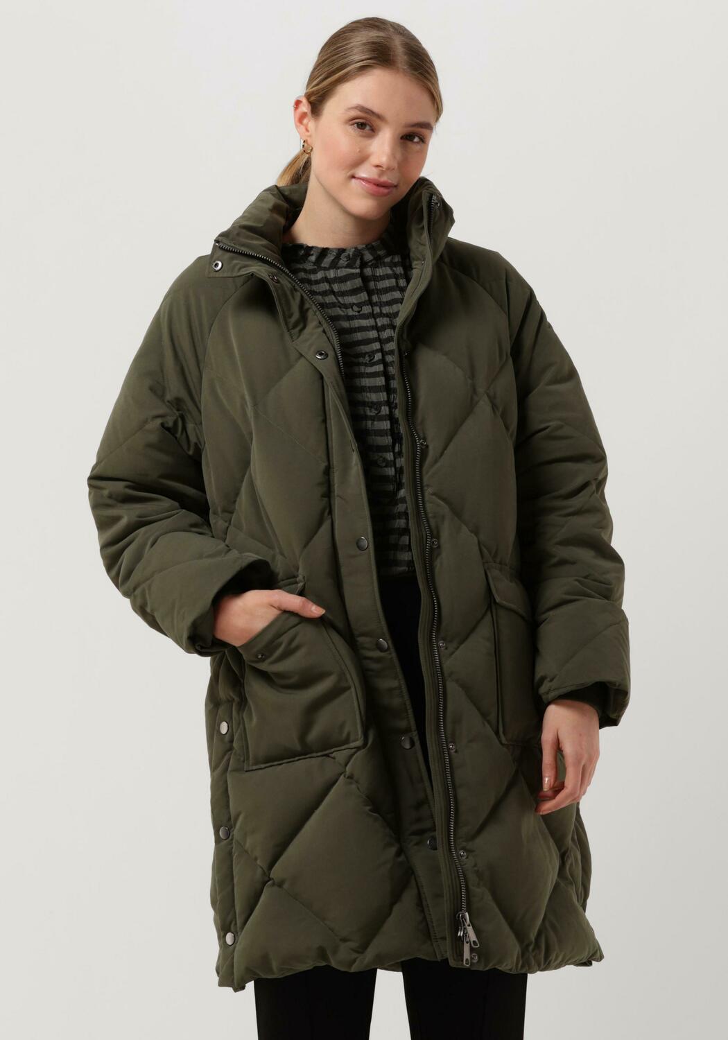 Donkergroene MODSTRÖM Gewatteerde jas SCARLETT JACKET | Omoda